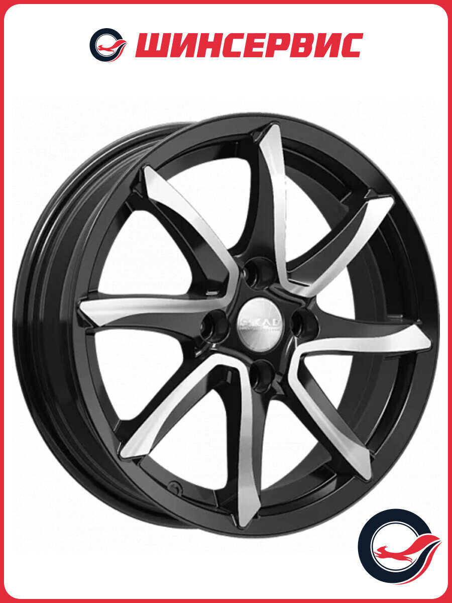 Литой колесный диск Скад Осака R15x6.0J 4x100 ET46 ЦО54.1 для автомобиля