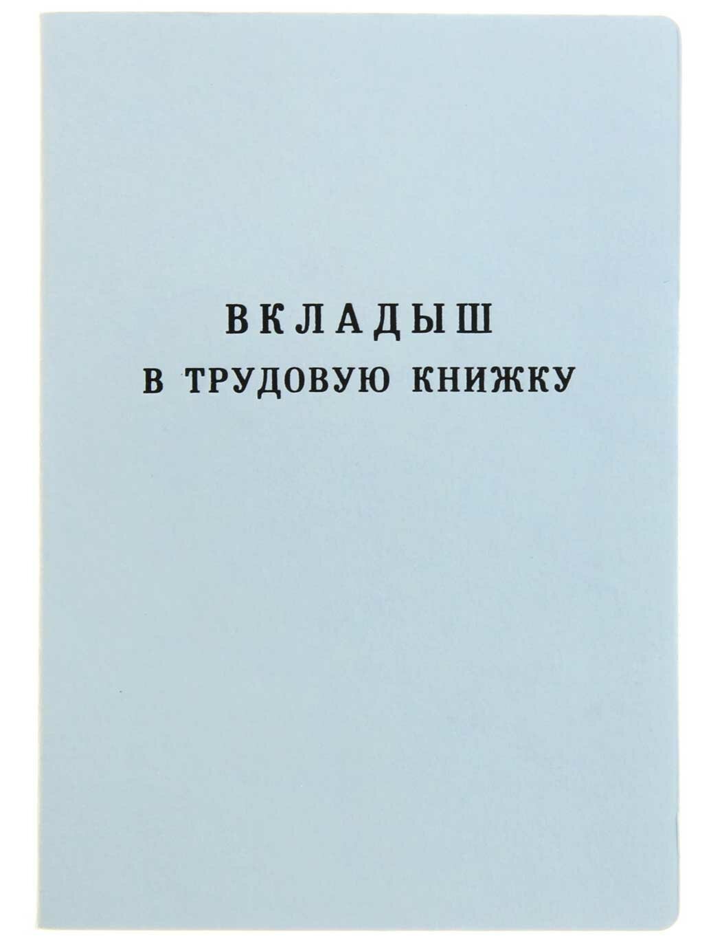 Россия Вкладыш в трудовую книжку (бланк) ВТ-III Гознак (поштучно)