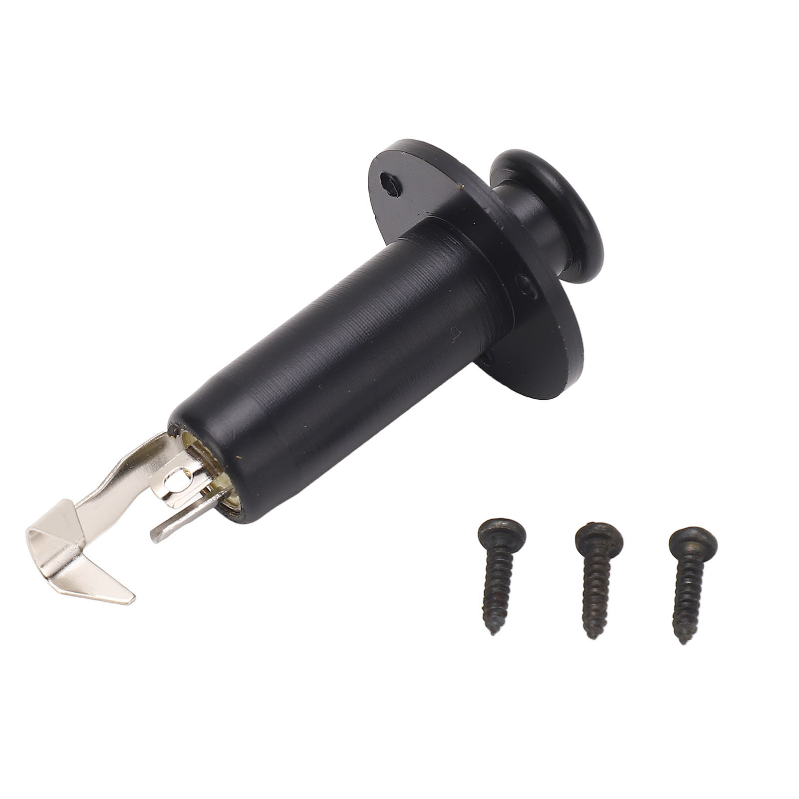 Выходной разъем для гитары 6,35 мм, металлический штырь, разъем для звукоснимателя для акустических электрогитар, черный, прочный, сменная деталь