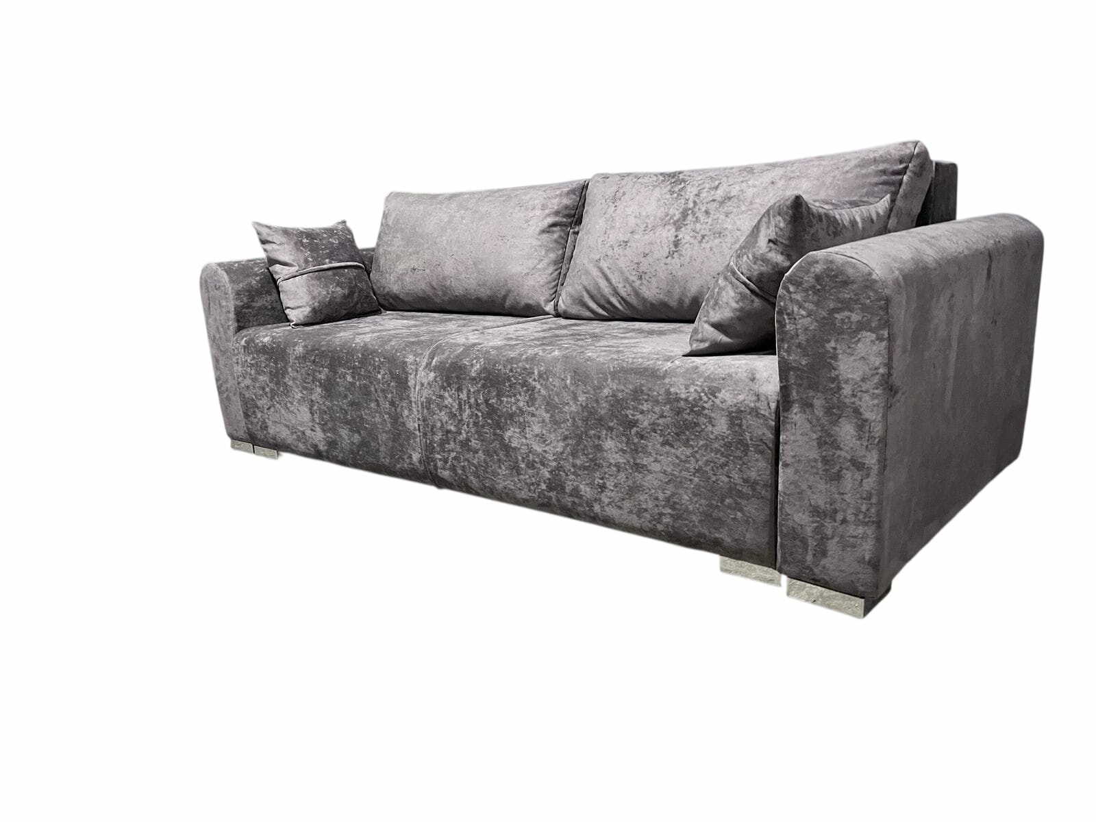 Диван раскладной двухместный Prime, НПБ, диван кровать, микровелюр, коричневый