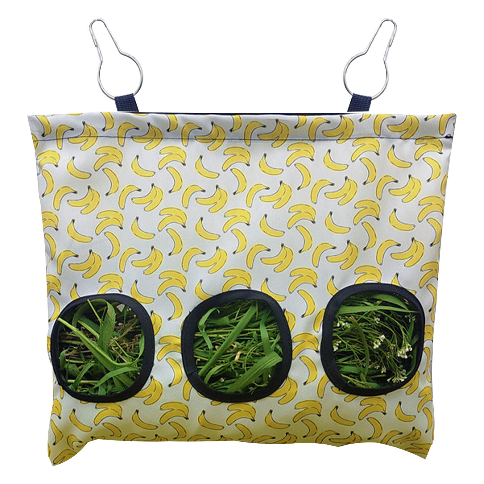 Hay Feeder Bag Large Capacity Oxford Cloth Dispenser Hanging for Rabbits Guinea Pig L