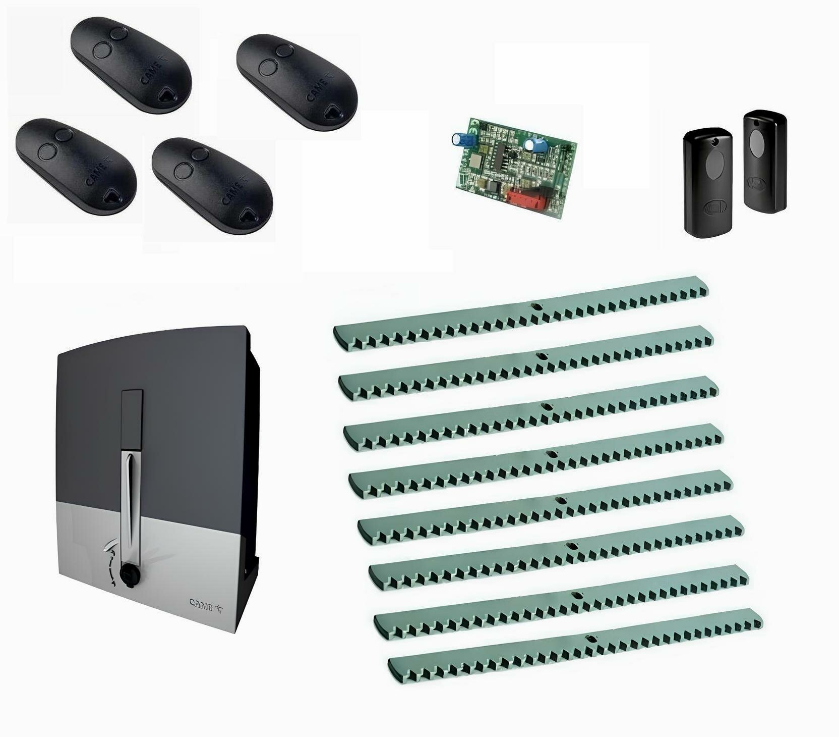 Автоматика для откатных ворот BXL04AGS KIT8-F-T4, комплект: привод, радиоприемник, 4 пульта, фотоэлементы, 8 реек