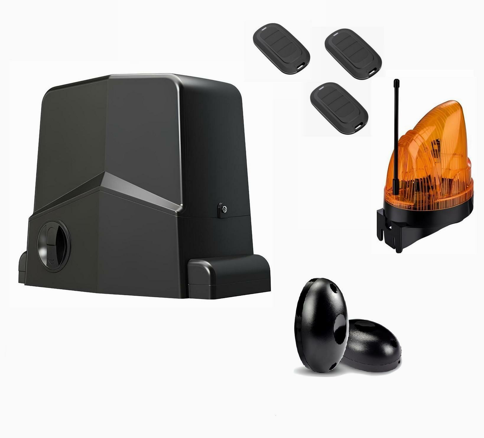 Автоматика для откатных ворот ARW-600MKIT FULL-1K-Т3, комплект: привод, 3 пульта, лампа, фотоэлементы