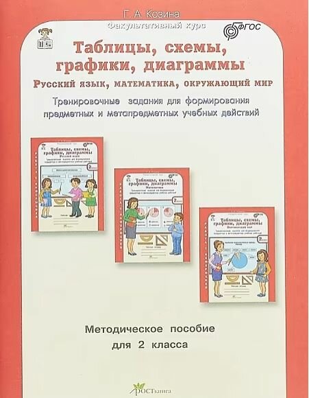 Таблицы, схемы, графики, диаграммы. 2 класс. Методическое пособие. Русский язык, математика, окружающий мир