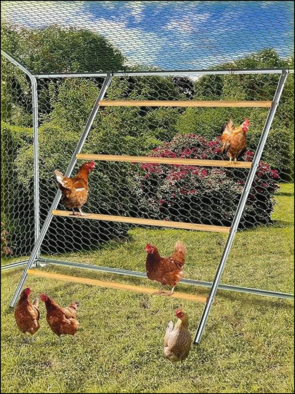 Деревянный насест для птиц, для курятникаЛестница, Предотвращение обморожения куриных лапок, практичное решение для курятника, объем 1 единица