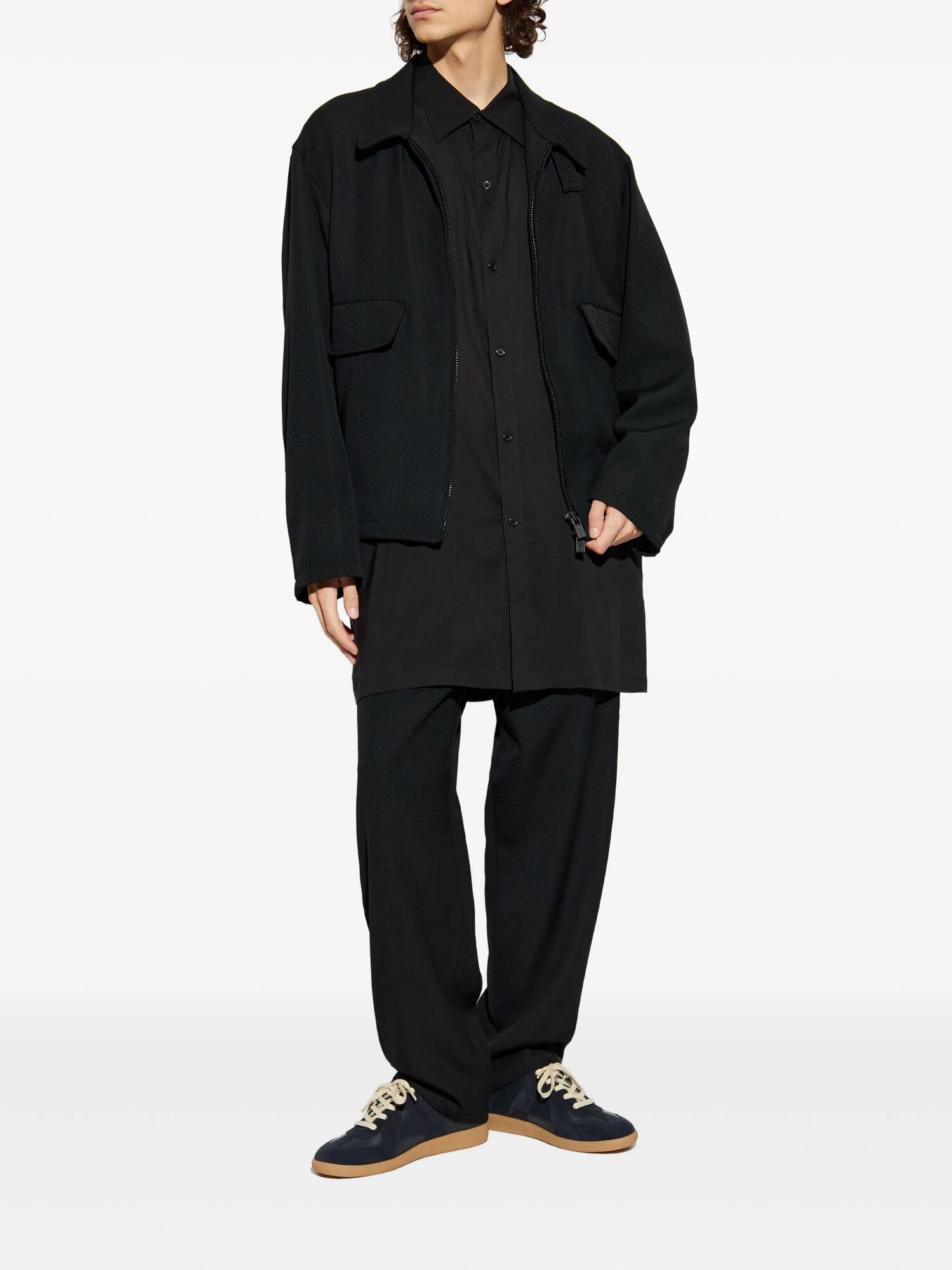 Рубашка Yohji Yamamoto, размер 2, черный — фото 1
