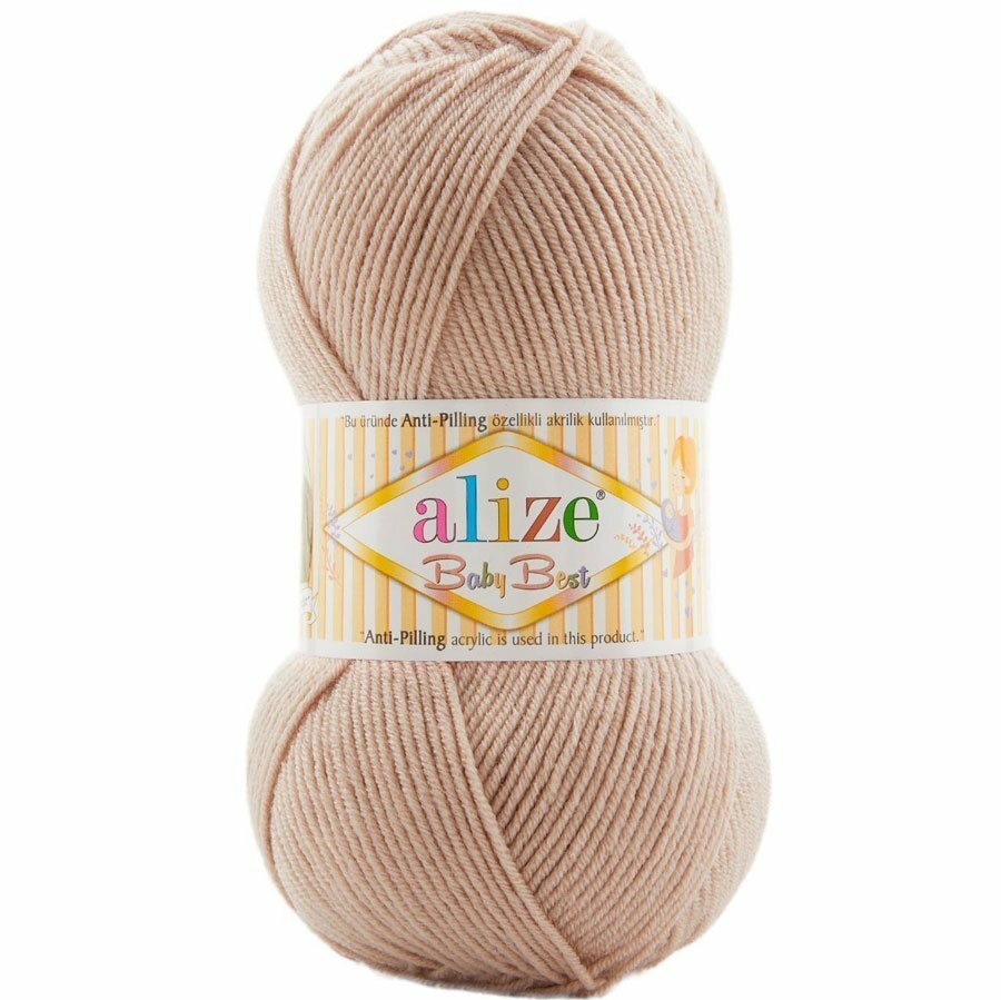 Пряжа Alize BABY BEST 506 теплый бежевый (5 мотков)
