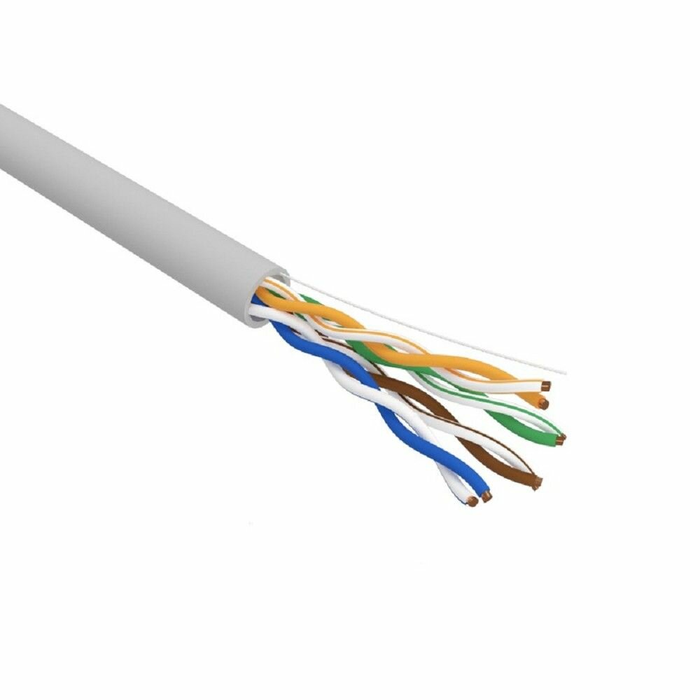 Rexant Экранированная витая пара FTP бухты 01 - 0052 - R Кабель витая пара U UTP, CAT 5e, PVC, 4PR, 24AWG, INDOOR, SOLID, серый, 305м, серия LIGHT, РФ