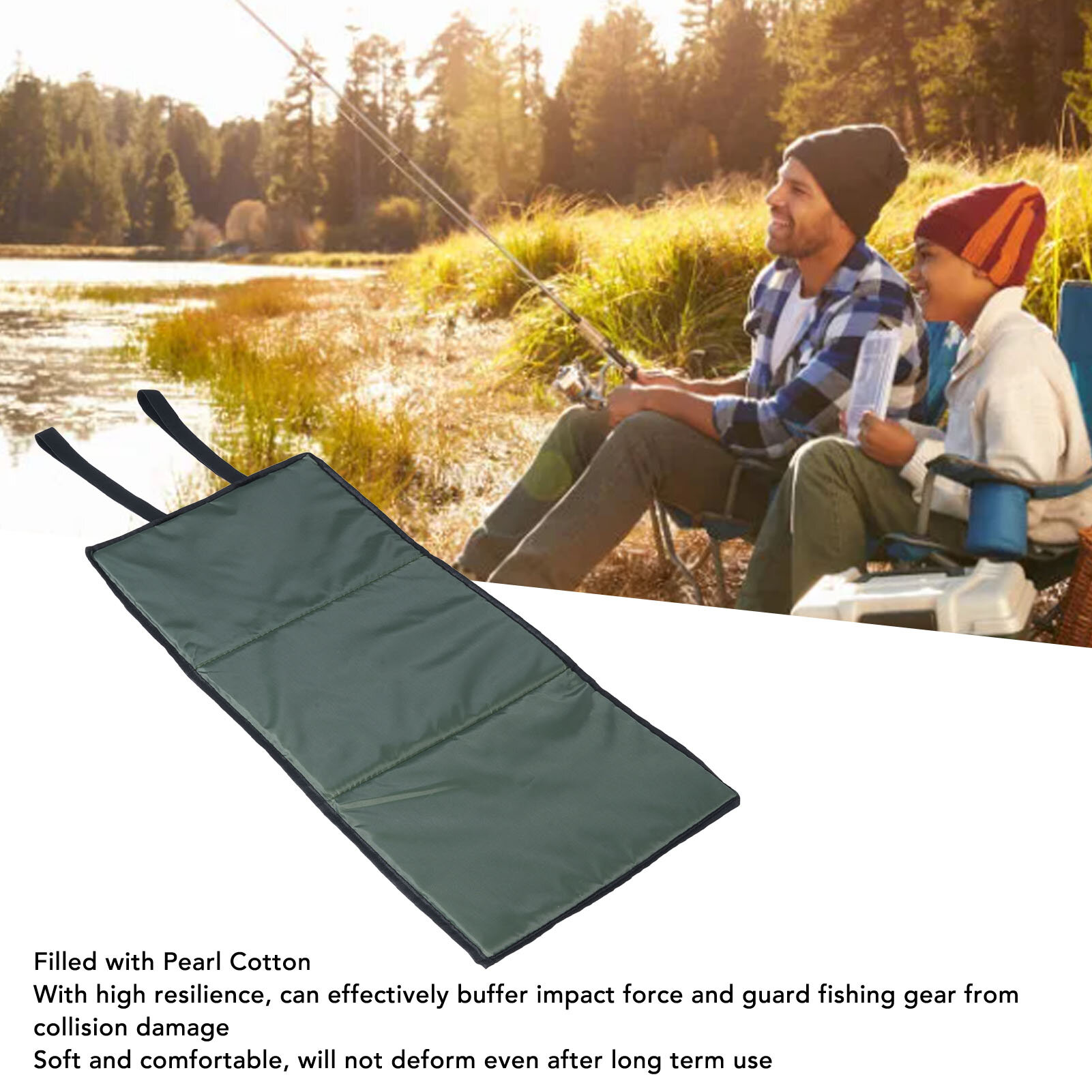 Коврик для рыбалки с крючками, 3-слойный, из жемчужного хлопка, высокопрочный, для посадки карпа, с 5 иглами для наживки