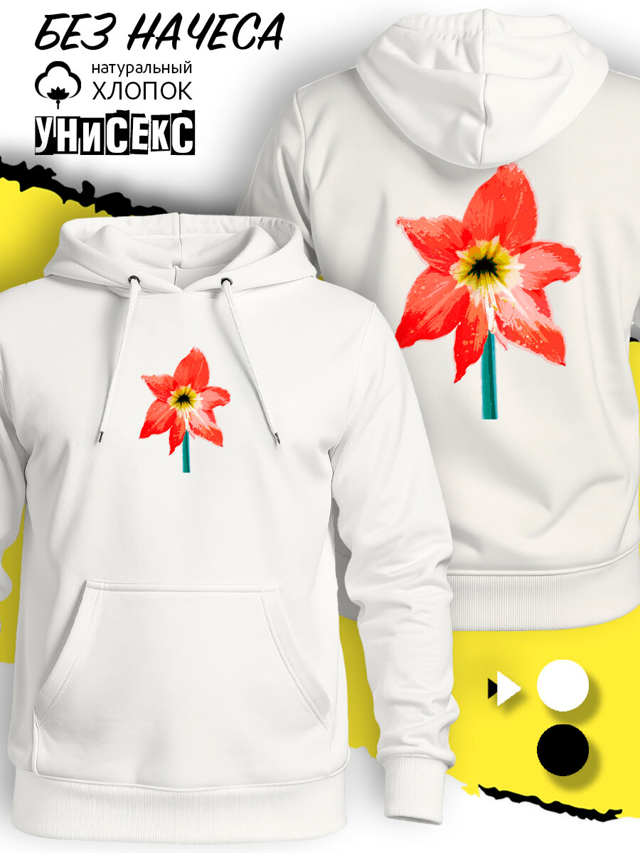 Худи Толстовка свитшот с цветком