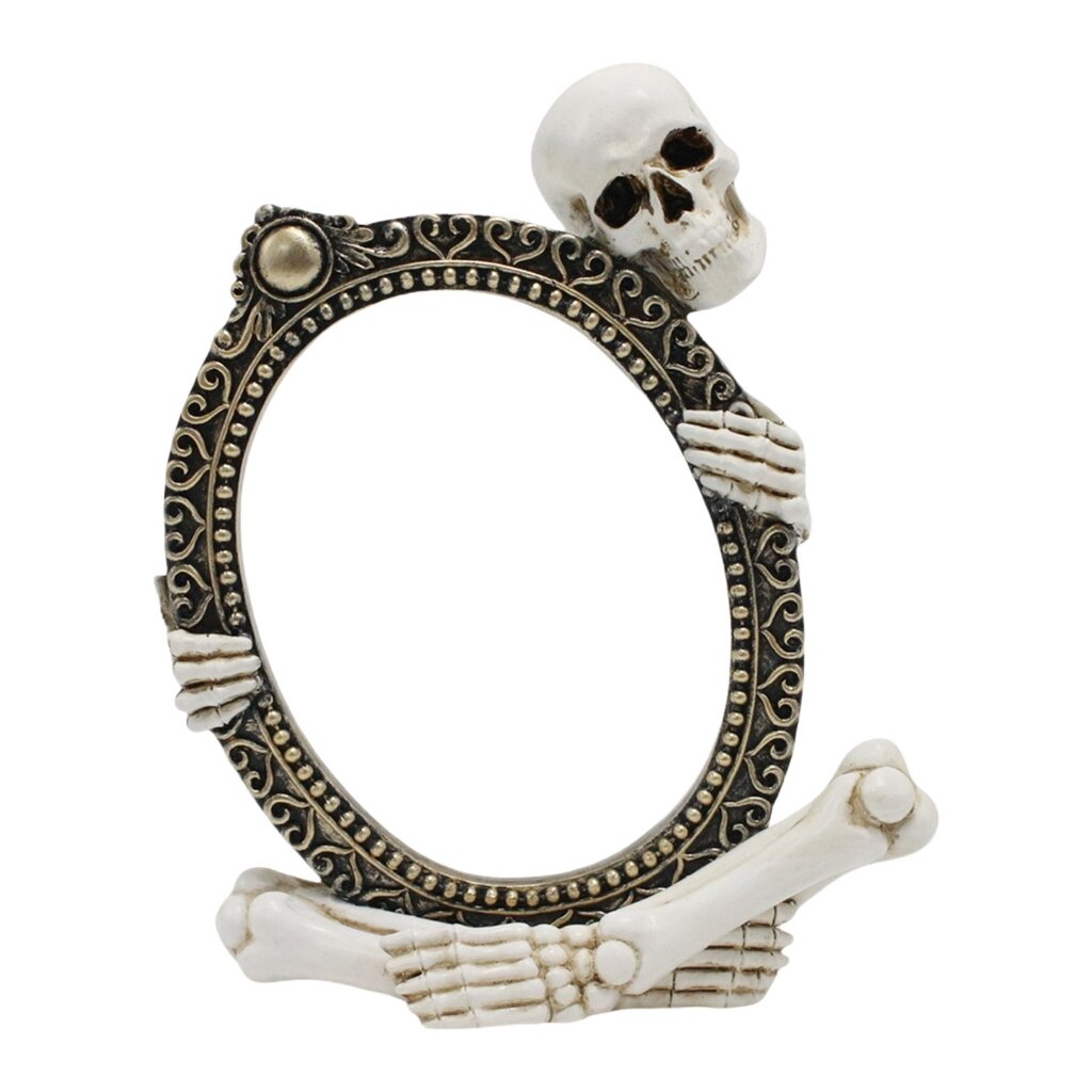 Рамка с черепом из смолы, настольное украшение для вечеринок, полки и камины