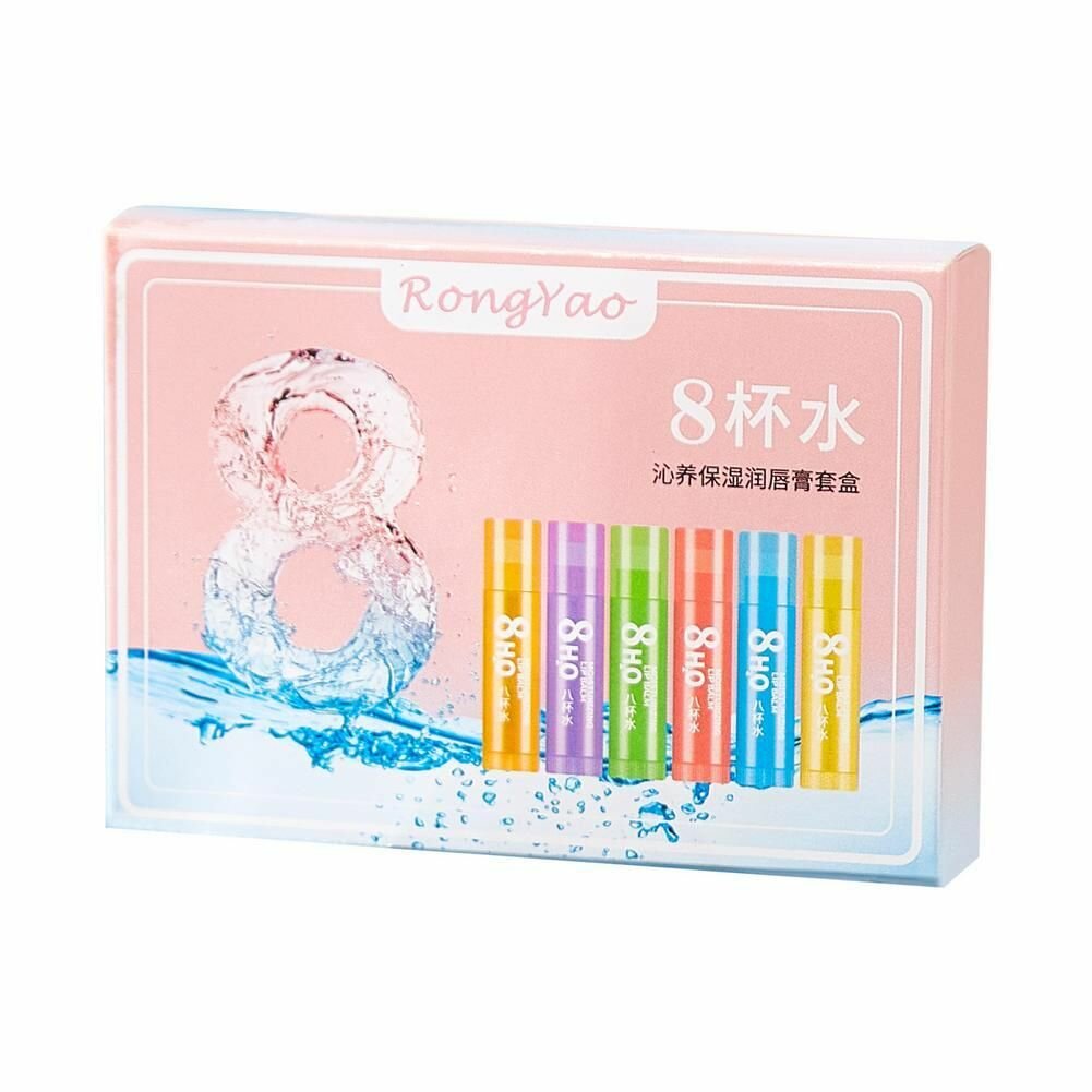 Набор увлажняющих бальзамов для губ на осень и зиму, 6 штук