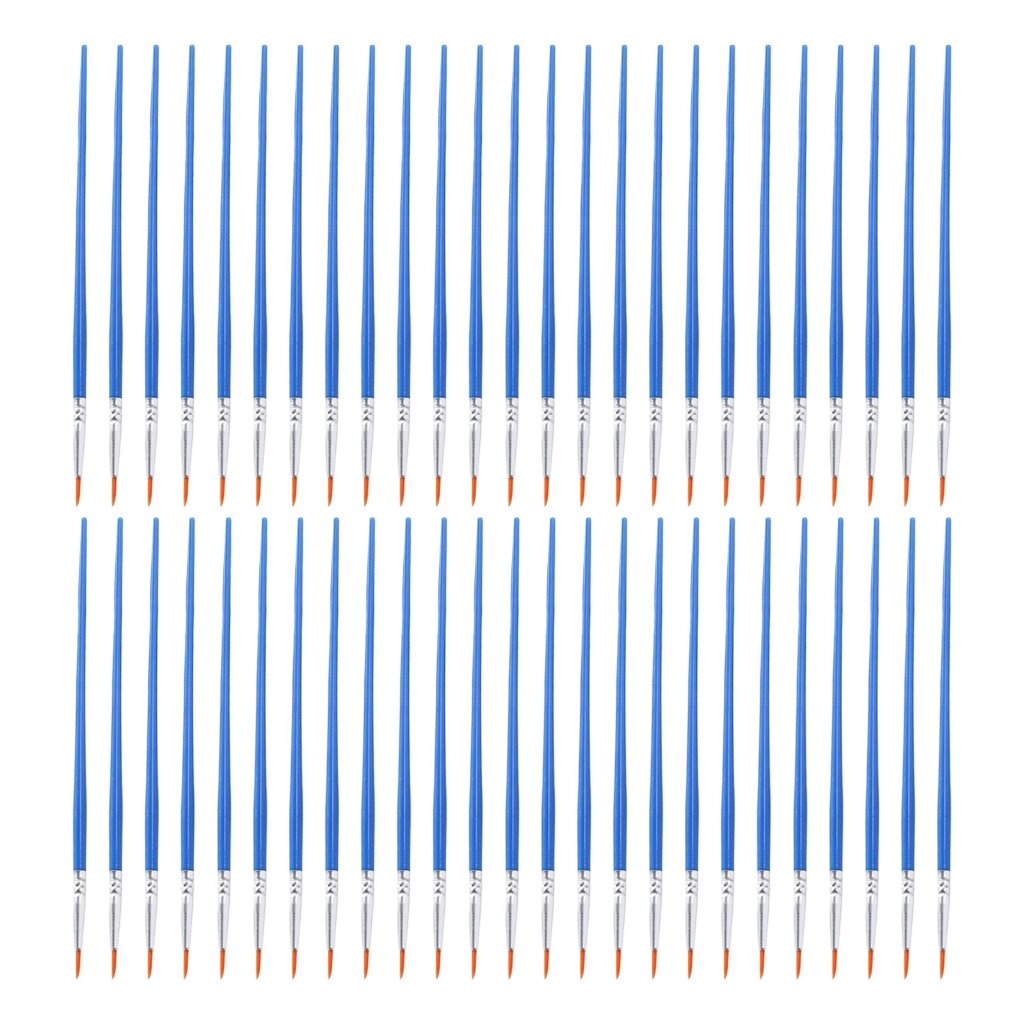 50 шт Кисти Художника Круглые Плоские Кисти Для рисования Акриловые Акварельные Кисти для рисования