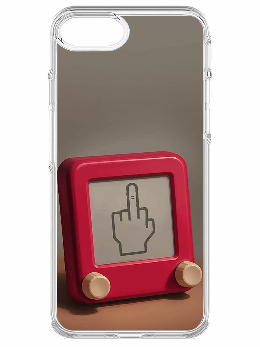 Чехол-накладка Krutoff Clear Case Game over для iPhone 6S, с рисунком, силикон