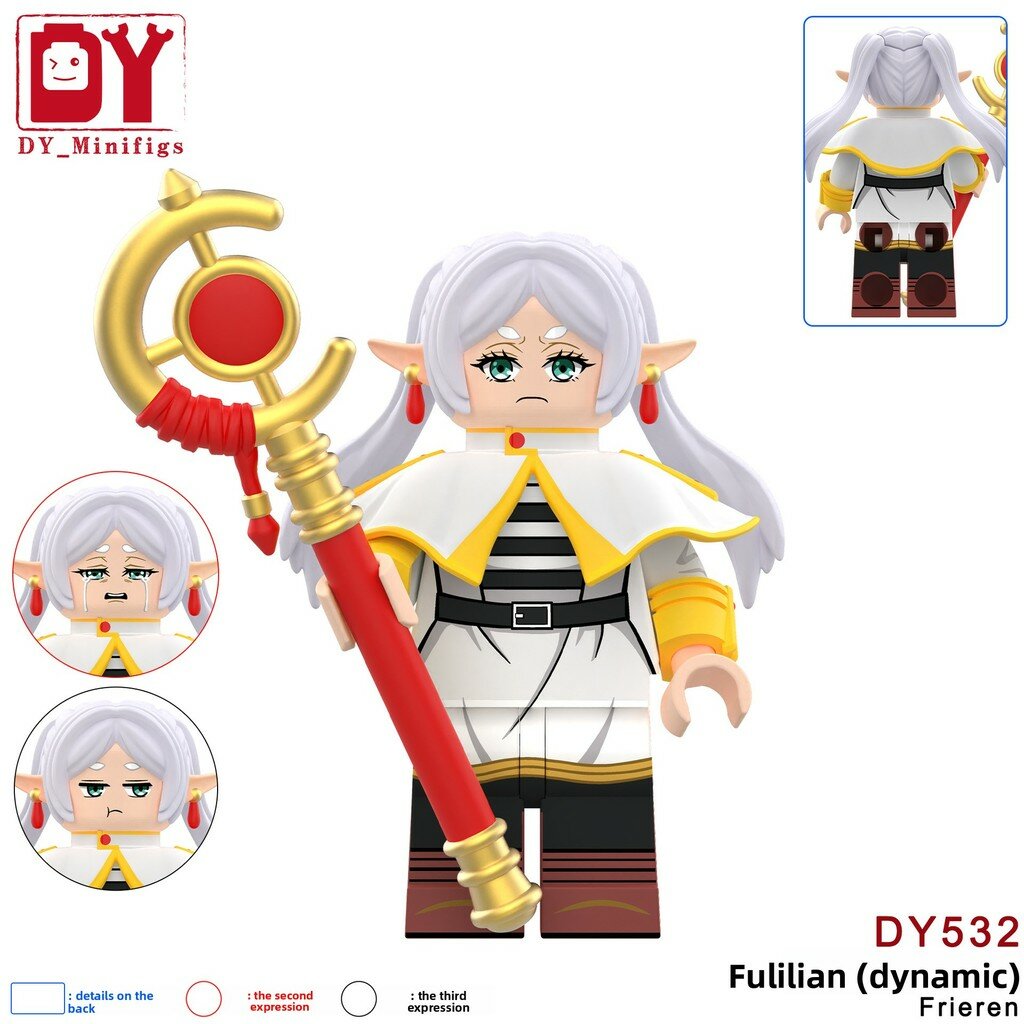 Frieren magic wand anime characters to assemble building blocks for kids learning and playtime dy531