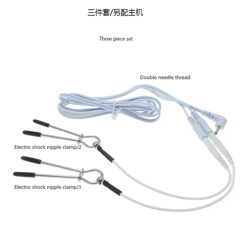 Зажимы для сосков электрическим током, массажер для груди, БДСМ, бондаж, клитор, зажимы для A3