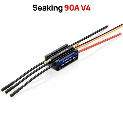 Hobbywing Seaking V4 - водонепроницаемый регулятор 30A-160A (IP67) для лодочных RC моделей. Надежная работа с 2-6S LiPo, защита от перегрузки и перегрева