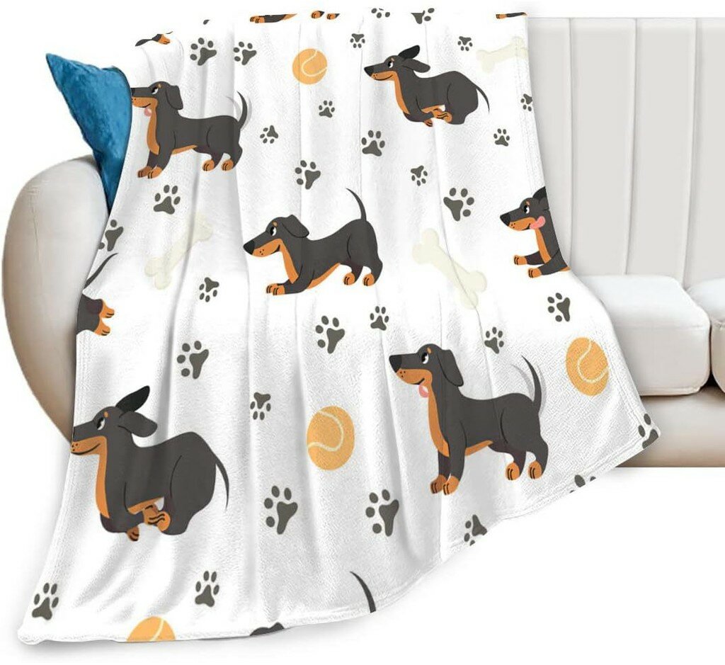 Плед из флиса модерн и стильный с принтом хайленд корова для круглогодичного комфорта белый 70*100см