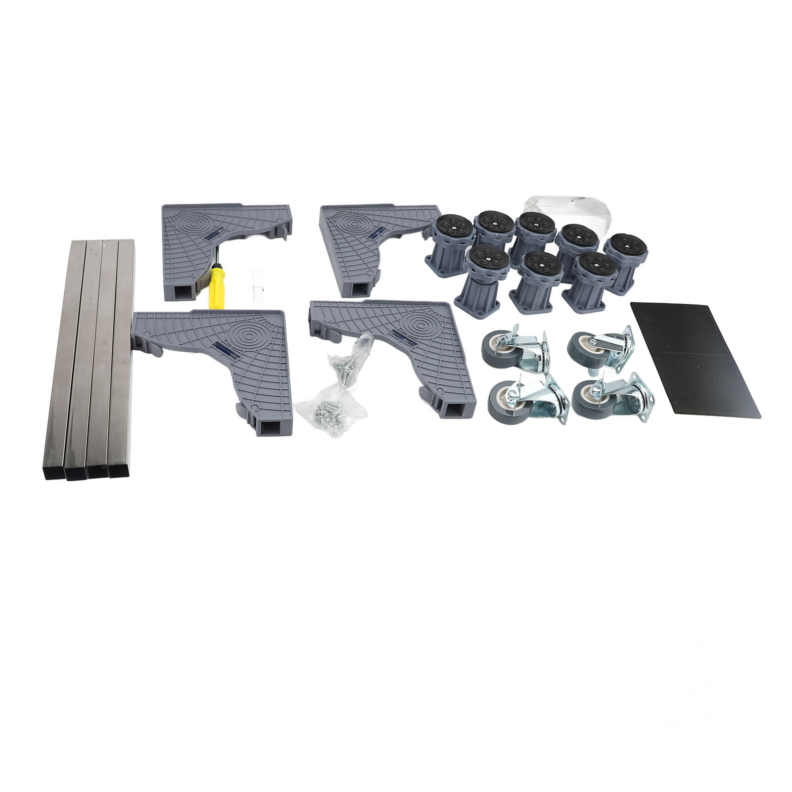 Подставка для холодильника Регулируемая подставка для холодильника с 8 прочными ножками и 4 фиксирующими колесами Подставка для стиральной машины Многофункциональная основа для бытовой техники