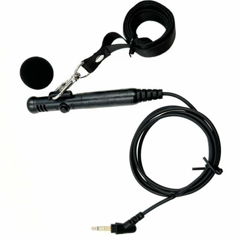 Микрофон для переводчика-экскурсовода, висящий на шее-черный-на шнурке
