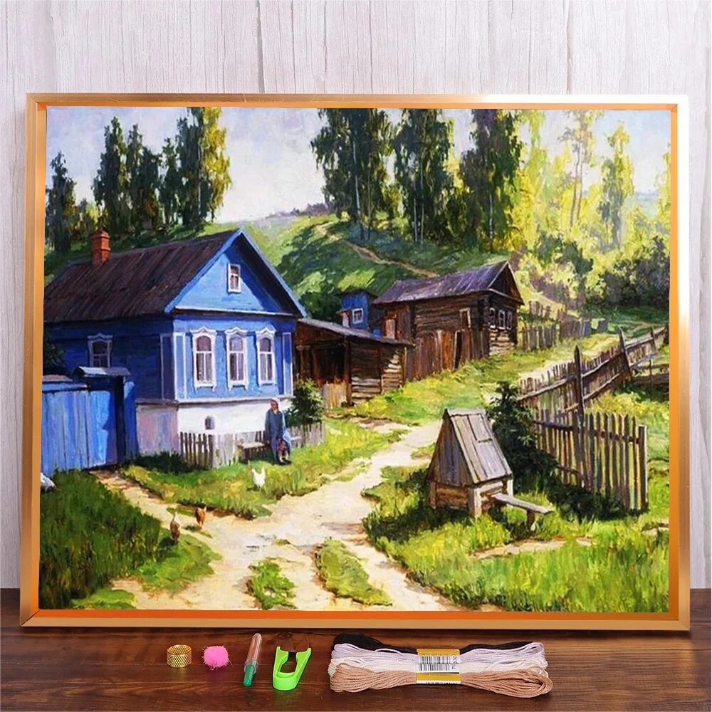 Набор для вышивки крестом "Ферма", 11CT Cotton Threads