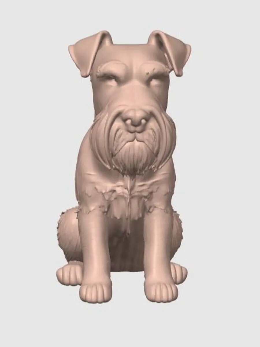 Ростовая статуэтка собаки-Шнауцер (10см, бежевый)