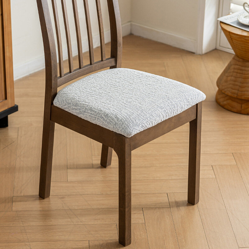 Новая эластичная трикотажная диагональная жаккардовая ткань для домашних и гостиничных обеденных стульев, кресел, чехлов для стульев, утолщенного снежинкового бархата