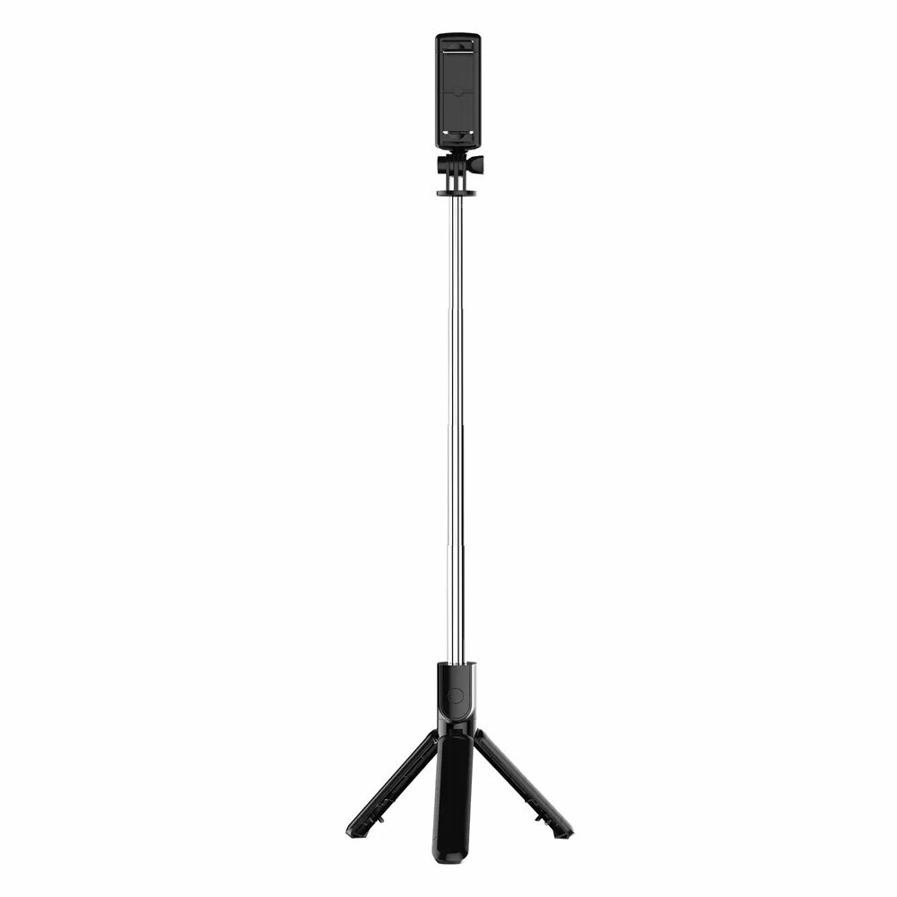 Штатив BT Selfie Stick Базовая версия черного цвета (70 см + пульт дистанционного управления Bluetooth + трубка из нержавеющей стали)