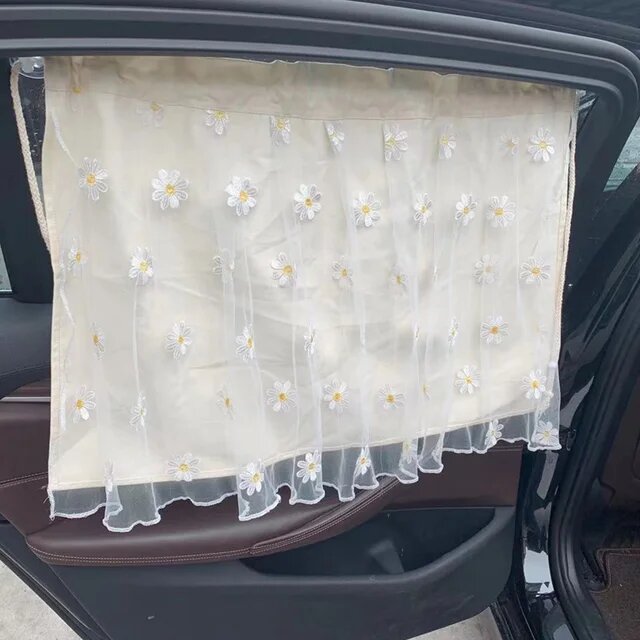 Двухслойный хлопковый солнцезащитный козырек для автомобиля с кружевной вышивкой, защитный солнцезащитный козырек для новорожденных в поездках, солнцезащитный козырек для улицы с защитой от УФ-излучения.