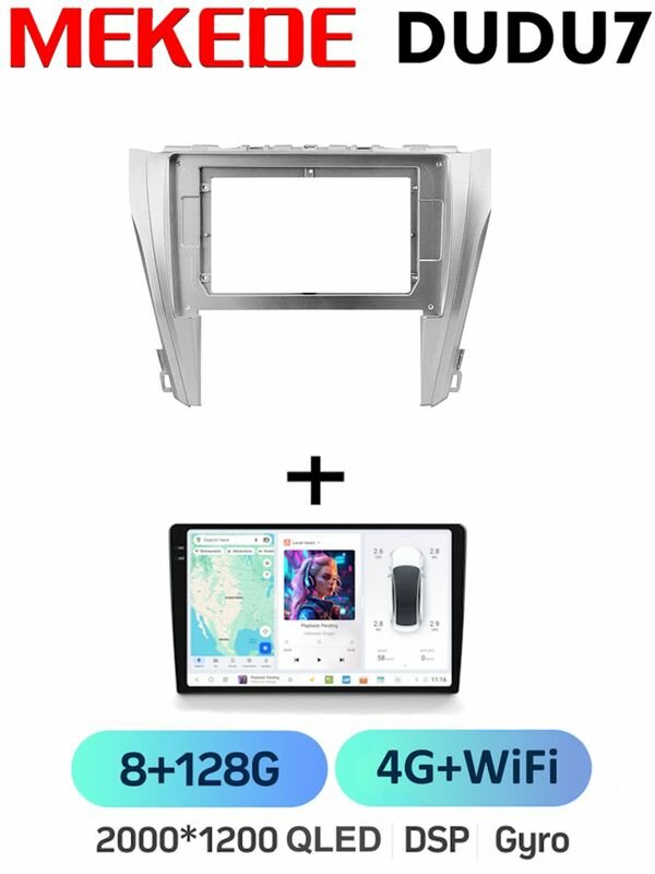 Магнитола Mekede 10" DUDU7 8/128 Gb для Toyota Camry 7 50 55 2014-2017 (A) carpay Android