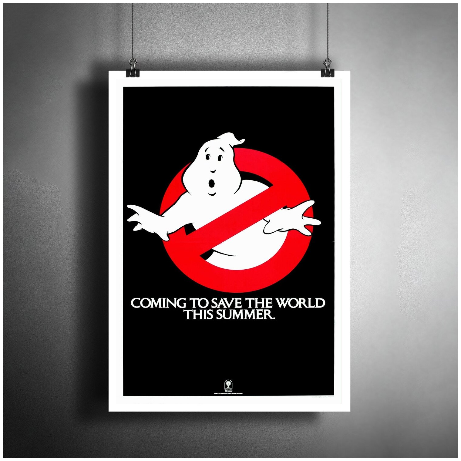 Постер плакат для интерьера "Фильм: Охотники за привидениями. Ghostbusters"/ Декор дома, офиса, комнаты A3 (297 x 420 мм)
