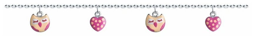 Браслет, серебро, 925 проба, родирование, эмаль