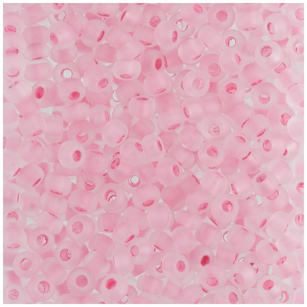 Бисер для рукоделия 50 г Чехия Gamma круглый 5 10/0 2.3 мм E207 св. розовый мат. (38394)