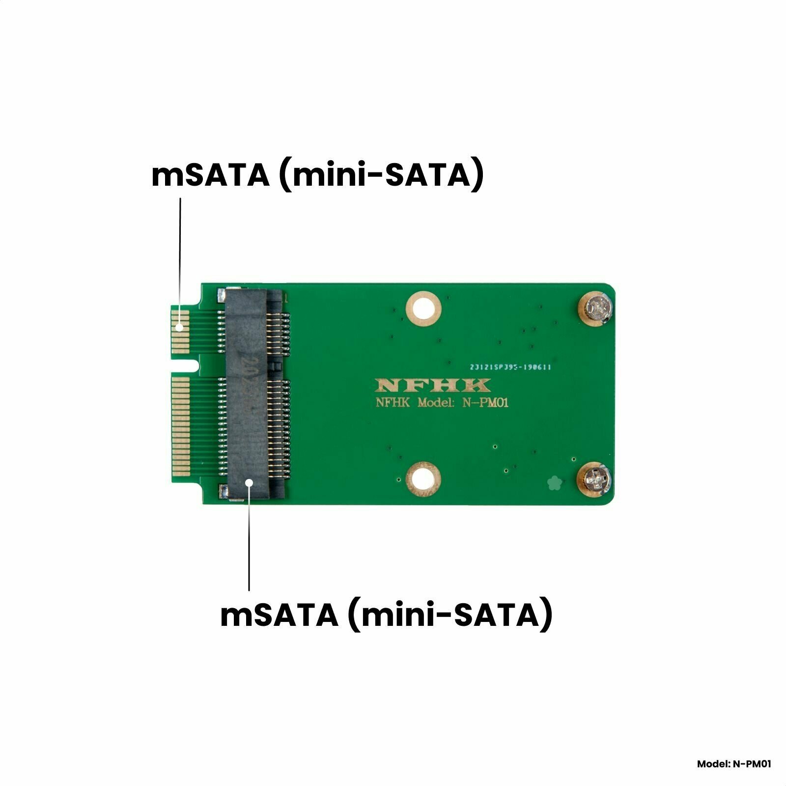 Адаптер-переходник для защиты разъема mSATA (mini-SATA), NFHK N-PM01