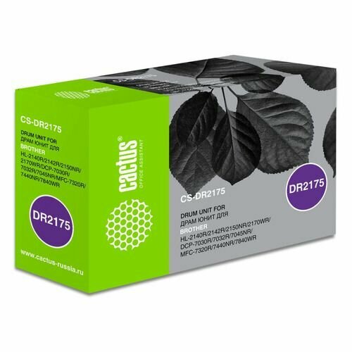 Блок фотобарабана Cactus CS-DR2175 DR-2175 черный ч/б:12000стр. для DCP 7030/ 7032 /7032R Brother