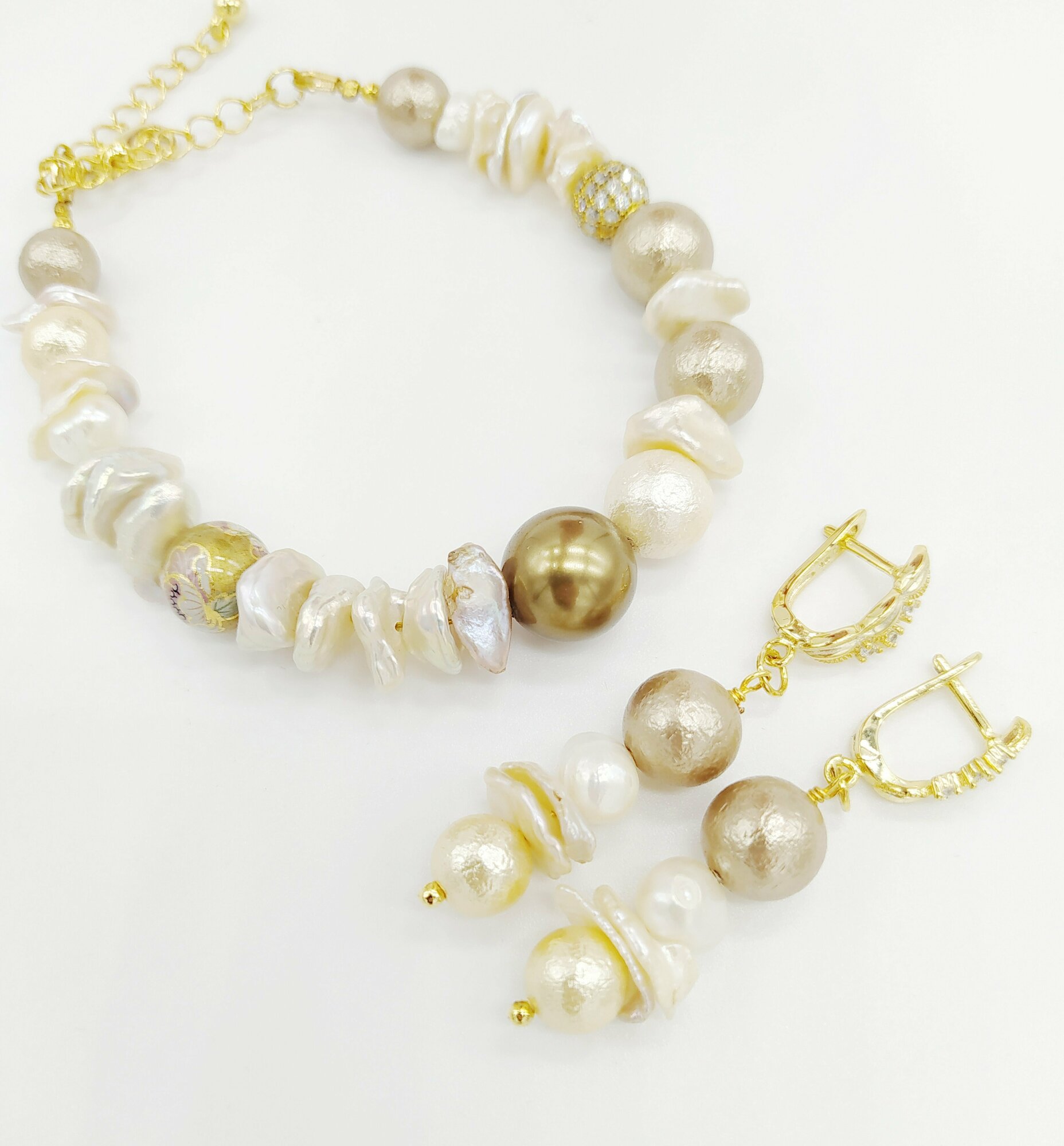 Комплект бижутерии J.Mi: серьги, браслет