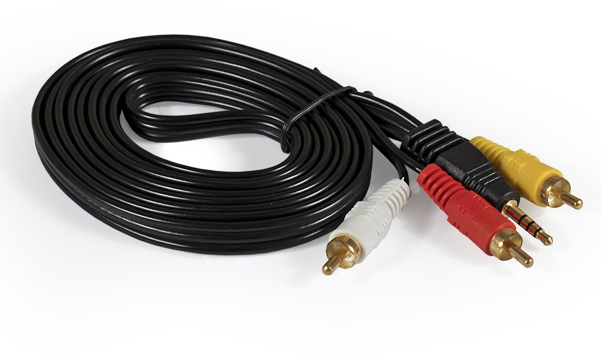 Кабель аудио ExeGate EX-CCA-4P2R-2.0 (3.5mm Jack M/3xRCA M, 2м) EX284945RUS