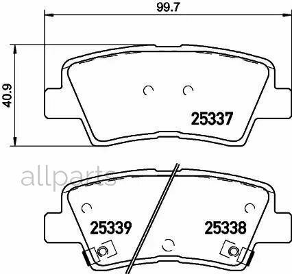 NISSHINBO NP6020 Колодки тормозные дисковые задн. ACCENT IV (RB) ACCENT IV Saloon (RB) ELANTRA Coupe (JK) ELANTRA E