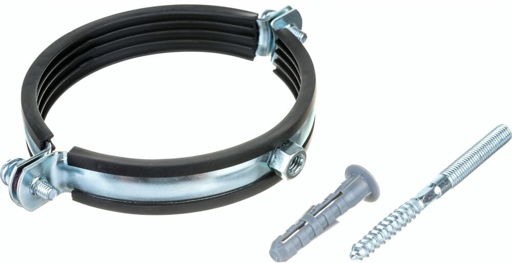 Хомут Uni-Fitt 4" 107-116 мм с резиновым уплотнителем, шпилькой и дюбелем 850U0800