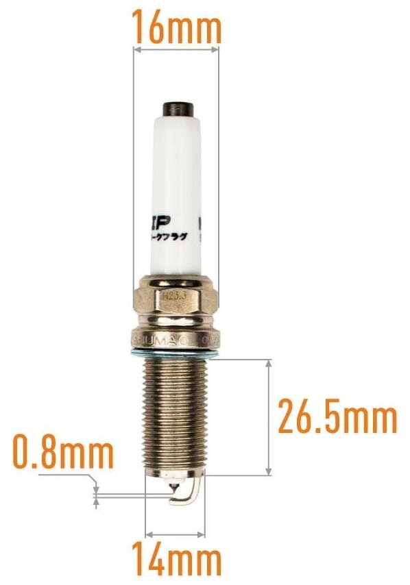 Свеча зажигания Masuma S519IP Iridium + Platinum (PLFER7A8EG)