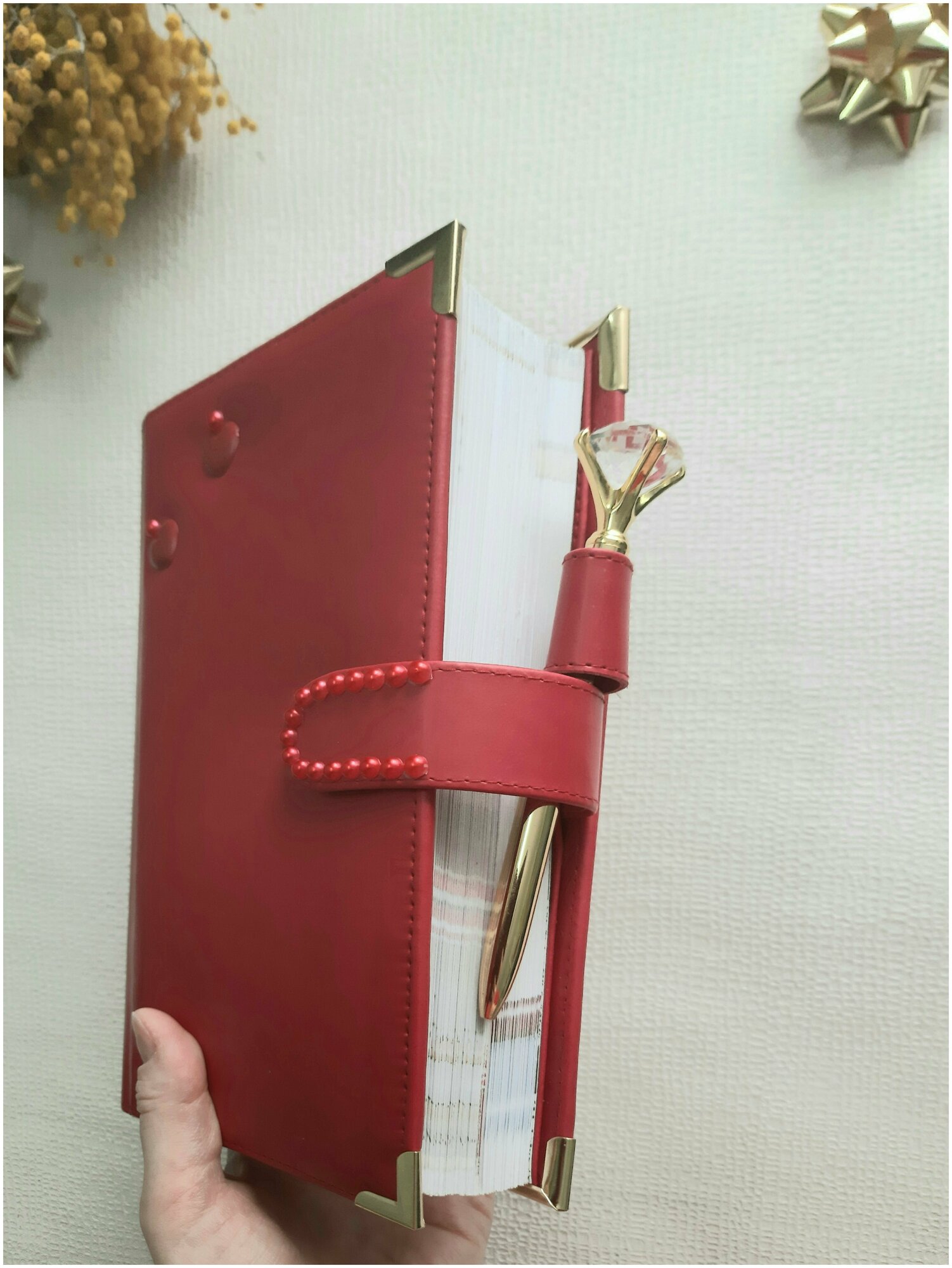 Недатированный планер "Модница", Мидори, в книжном переплёте, 198 л, обложка из экокожи