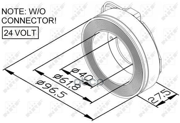 Компрессор кондиционера! MERCEDES C180 1.8 06/1993> NRF арт. 38448