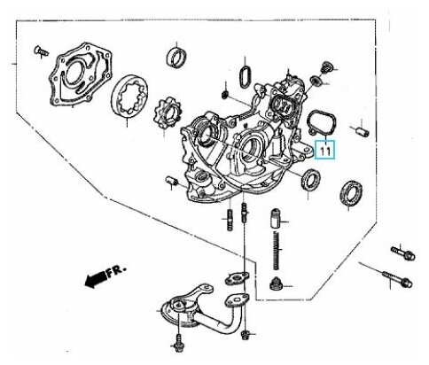 Уплотнение "B" масляного насоса; Артикул Honda: 15114PT0003 (Оригинал)