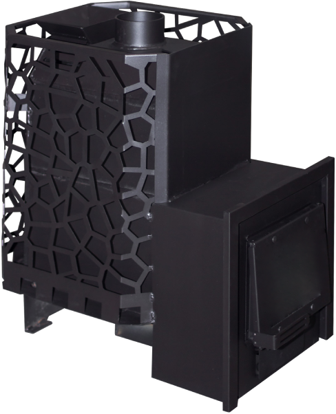 Печь для бани Рада ЗК 18 М в сетке, 8 мм (до 20м3) В комплекте С дверцей