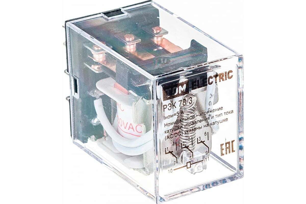 Реле промежуточное TDM Electric РЭК78/3 5А 220В AC 3ПК