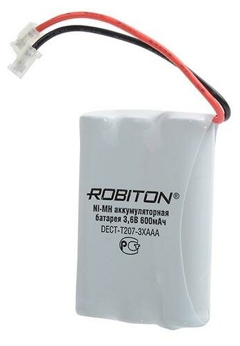 Аккумуляторная сборка Robiton T207 NiMh 3.6v 600mAh DECT-T207-3XAAA, 1шт.
