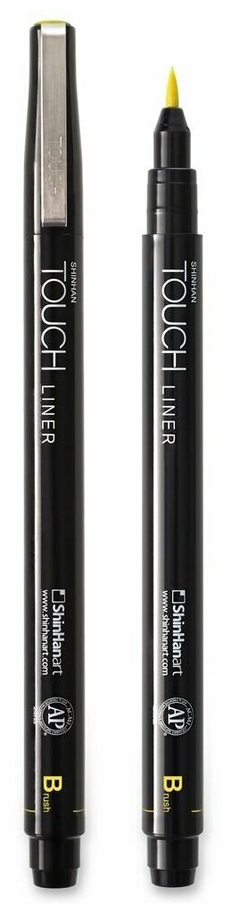 Ручка капиллярная брашпен TOUCH Liner Brush желтый