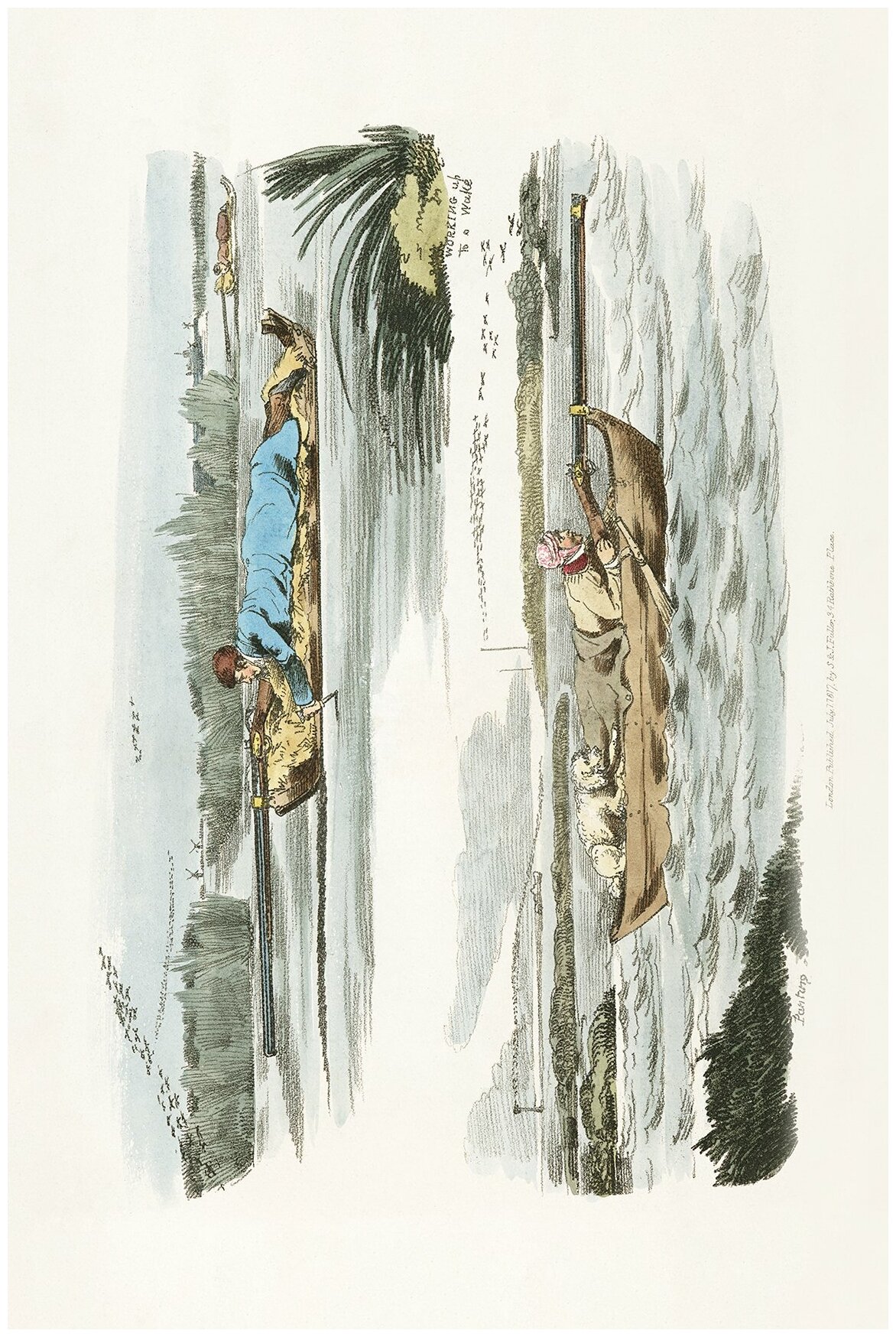 Постер / Плакат / Картина Охота на уток 50х70 см в подарочном тубусе