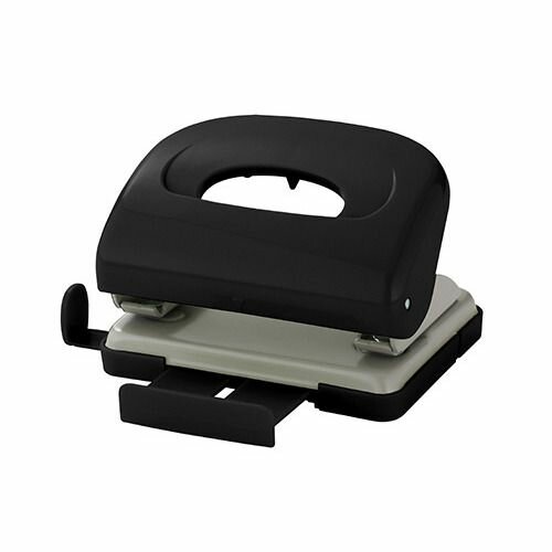 Дырокол KW-Trio 09652BLACK, пластиковый, до 16 листов