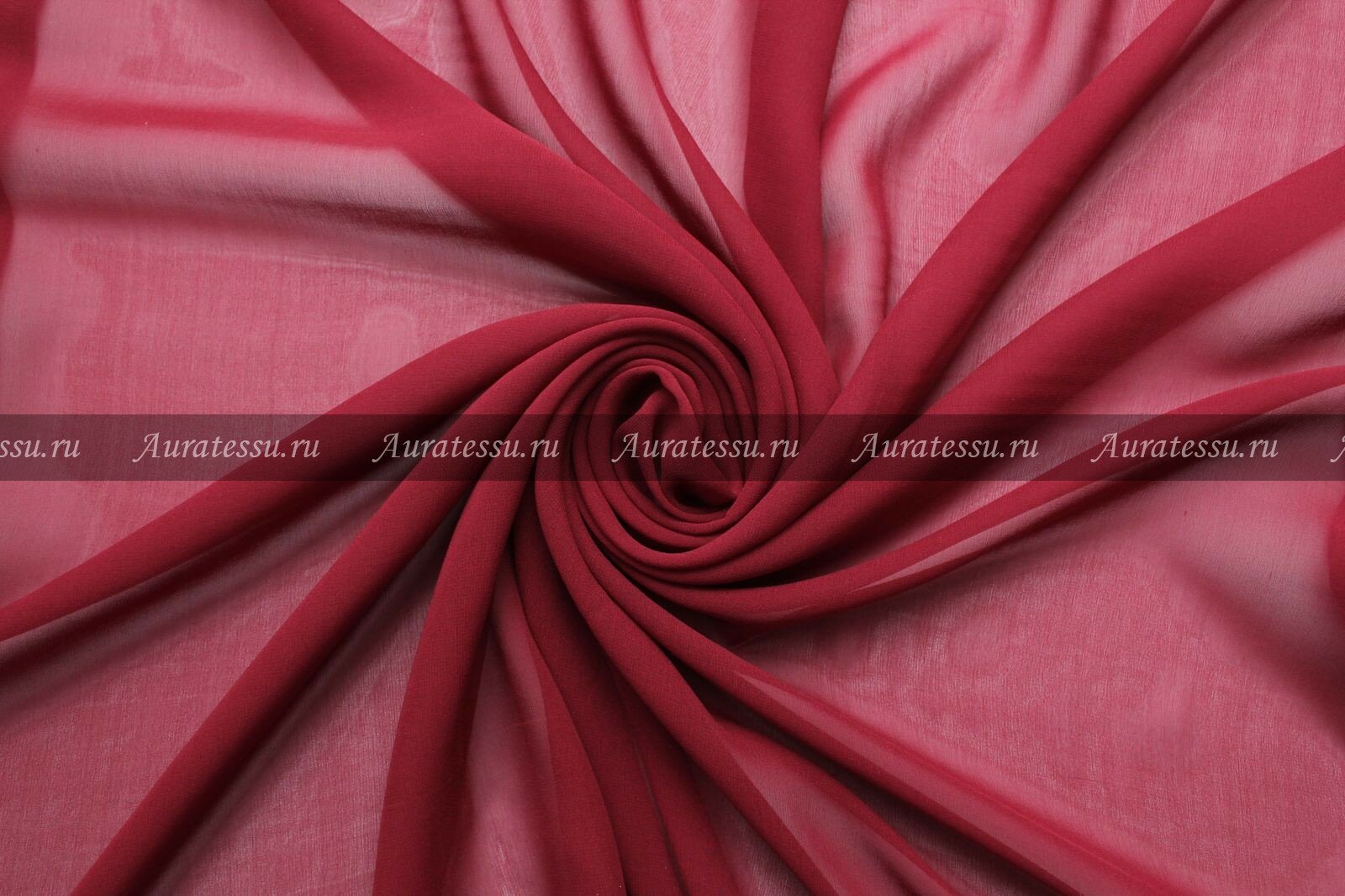 Ткань Шёлковый шифон-стрейч бордо, ш136см, 0,5 м